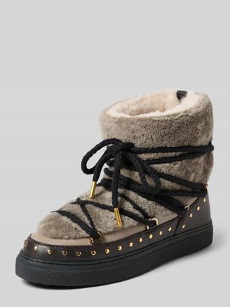 INUIKII Snow Boots aus Leder mit Teddyfell Modell CURLY ROCK