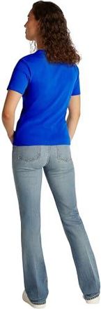 Tommy Hilfiger T-Shirt Manches Courtes Femme Slim Cody Col Ras-du-Cou, Bleu (Noble Blue), XL