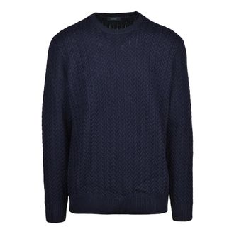 Zanone Maglione Girocollo - - Knitwear - Herren - Blau - 2XL