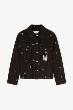 Ganni x Disney Veste oversize en denim Daisy Duck Marron Coton biologique - Taille S/M - Pour Femme
