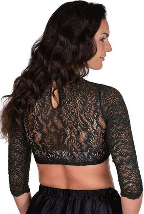 Spieth & Wensky Dirndlbluse Dirndlbluse - AMSTERDAM - altrosa, dunkelgr&uuml;n