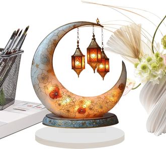 Generic Festliche Tischdekoration | 2D-Acryl-Monddeko | Festliches Tischarrangement | F&uuml;r Zuhause, Party, Schreibtisch, B&uuml;cherregal, Kaminsims, TV-Schrank, Ei