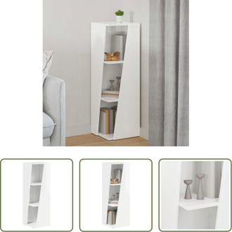 vidaXL vidaXL Wohnzimmerregal - Seitenregal Hochglanz Wei&szlig; 33 x 32 x 100,5 cm Holzwerkstoff