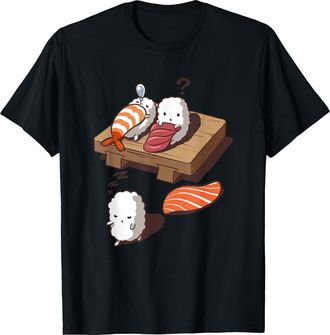 Fox Republic Design Niedliches und lustiges japanisches Nigiri-Sushi-Schlafwandeln T-Shirt