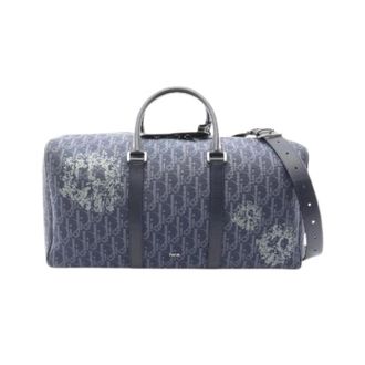 Dior unisex, Pre-owned, Bleu, Taille: ONE Size Pre-owned Rango 50 Oblique Peace Sign Boston Bag