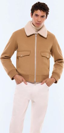 Fursac Bombardier en drap de laine mélangée - Taille XL - Homme