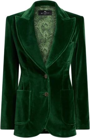 Etro Femme, Vestes, Vert, Taille: 38 FR Blazer Monopetto
