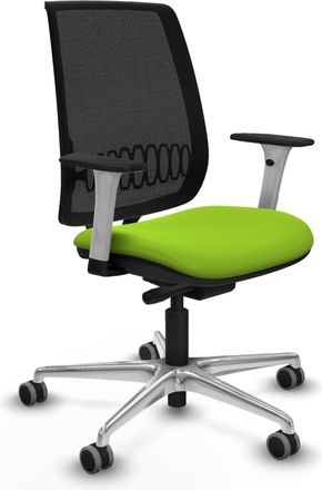 Piqueras y Crespo Home Office Alares Sessel mit wei&szlig;en und schwarzen Armlehnen, h&ouml;henverstellbare Lendenwirbelst&uuml;tze, ausgestattet mit Syncro/Traslack und injiziertem S