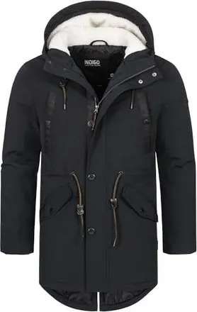 Indicode Hommes INBenicio Coat | Parka à capuche doublée Black L