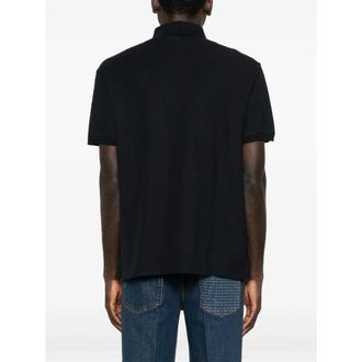 Emporio Armani Logo-Patch Cotton Polo - Black