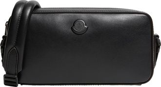 Moncler Moncler Sac &Agrave; Bandouli&egrave;re En Cuir Carlo, Homme, Noir, Taille: Uni