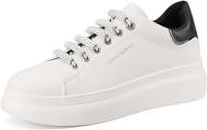 Queen Helena Sneakers avec strass Baskets Platform Casual Femmes X31-6, Blanc, 38 EU