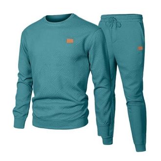 Generic Surv&ecirc;tements 2 pi&egrave;ces pour homme - Pull &agrave; manches longues - Ensemble de surv&ecirc;tement - Sweat-shirt et jogging - Col rond - Hauts gaufr&eacute;s - Pantalon - T
