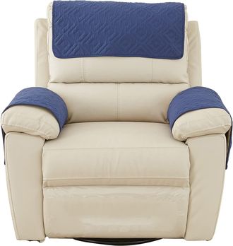 Generic Sofabezüge für Liegesessel, Armlehnenbezug für Liegesessel, Sofa-Armlehnenbezug, Möbelschutz für Ledersofa, Couch (Marineblau, 1 Sitzer, Liege)