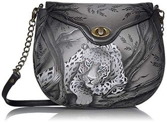 Anuschka womens Sling Flap Shoulder Bag, African Leopard, One Size US