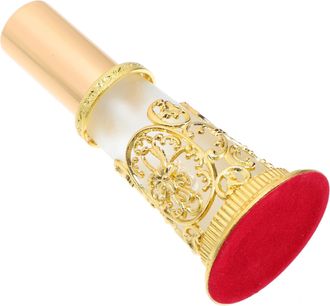 BESPORTBLE Parf&uuml;mflasche 30ml mit Lotus Sockel Nachf&uuml;llbarer Glaszerst&auml;uber f&uuml;r &Auml;therische &Ouml;le Orientalisches Design Goldfarben Reise Accessoire und Schreibtisch