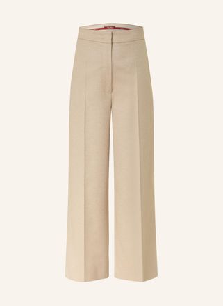 Max Mara Max Mara Studio Marlenehose Marengo Aus Flanell beige