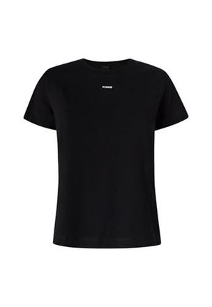 Pinko T-shirt &agrave; manches courtes noir pour femme avec logo, Noir, X-Large
