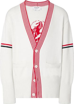 Thom Browne RWB Armband Lobster Jersey Cardigan