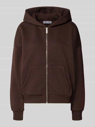Review Relaxed Fit Sweatjacke aus Baumwoll-Mix mit Label-Detail
