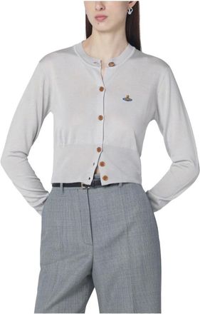 Vivienne Westwood Femme, Pulls, Gris, Taille: 38 FR Bea Cropped Cardigan