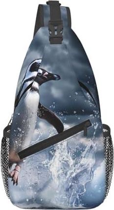 Generic The Penguin Taking Off Sac &agrave; bandouli&egrave;re de voyage pour homme Sac &agrave; dos de randonn&eacute;e