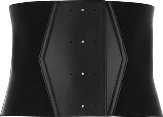 Sportmax unisex, Accessoires, Noir, Taille: L Panel Detail Leather Belt