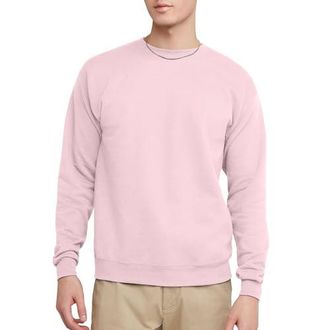Hanes EcoSmart Pull en Polaire et Coton m&eacute;lang&eacute; &agrave; col Rond pour Homme (Lot de 1 ou 2), Rose p&acirc;le - Lot de 1, Medium