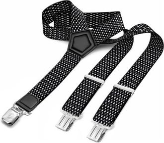 Glamexx24 Bretelles Homme, Largeur 4 cm, R&eacute;glable Bretelles en Forme de Y, 3 Robuste Clips, Avec des Motifs Vari&eacute;s pour Hommes et Femmes