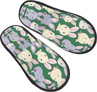 Generic Pantoufles De Nombreux Imprim&eacute;s Mignons De Lapins Slippers Chauds Hiver Chaussures Pour Homme Int&eacute;rieur Unisex L