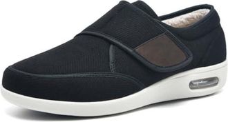Generic Hommes Femmes Large Largeur Diabétique Pantoufles Mousse À Mémoire De Forme Chaussures Orthopédiques Antidérapantes Réglables pour Les Personnes Âgées