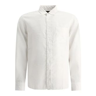Beams Plus Wei&szlig;es Leinenhemd Regular Fit - - Shirts - Herren - Wei&szlig; - XL