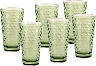 Ritzenhoff & Breker Longdrinkgl&auml;ser-Set Favo, 6-teilig, Oliv