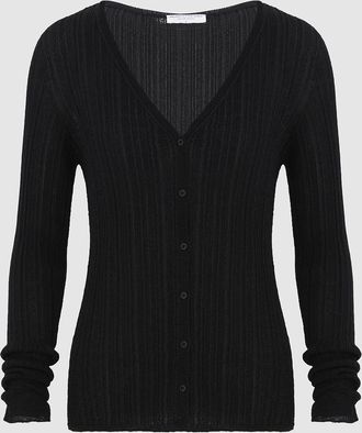 Majestic Filatures Gilet manches longues Noir