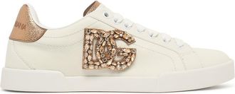Dolce & Gabbana Baskets Lear blanches ivoire Portofino