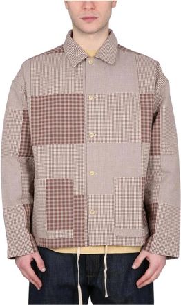Ymc You Must Create Homme, Vestes, Brun, Taille: L Veste Chemise &agrave; Carreaux Patchwork