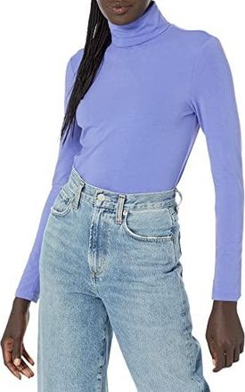 Amazon Essentials Col roulé à Manches Longues (Grandes Tailles Disponibles) Femme, Bleu Violet, XXL