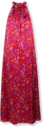 Max Mara Cartone Printed Silk Twill Dress - Femme - Robes - Rose - Taille: 36 FR