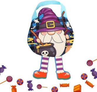 Generic Sacs &agrave; friandises dHalloween - Sacs &agrave; bonbons dHalloween r&eacute;utilisables en tissu non tiss&eacute; pour &laquo; sucreries ou acides &raquo; | Sac &agrave; go&ucirc;ter portable non tis