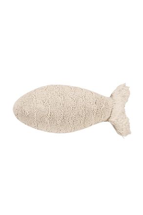 Lorena Canals Kissen Fish Natural Nat&uuml;rliche Baumwolle - F&uuml;ller: Polystyrol -Beige- 35x55x30 cm