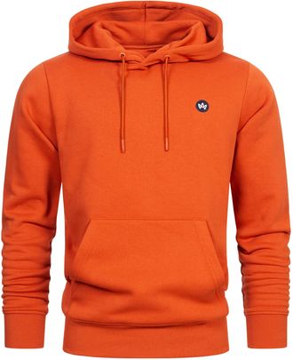 Kronstadt Herren KSLars Hoodie Sweatshirt mit Kapuze aus Baumwollmix | Kapuzenpullover für Männer Burnt-Ochre, S