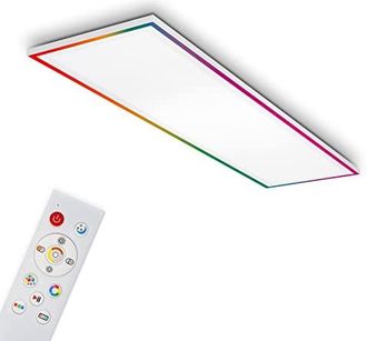Telefunken LED Deckenleuchte RGBIC Magic, LED Deckenlampe CCT, Rand mit Lauflicht, Dimmbar, Farbwechsel, Fernbedienung, Nachtlicht, 1025x275x65 mm (LxBxH)