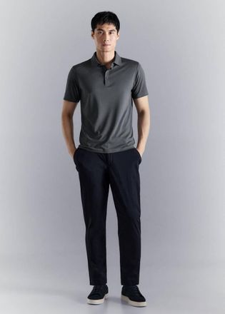 Mango Polo comfort stretch Coolmax gris fonc&eacute; - Homme - XXL - MANGO MAN