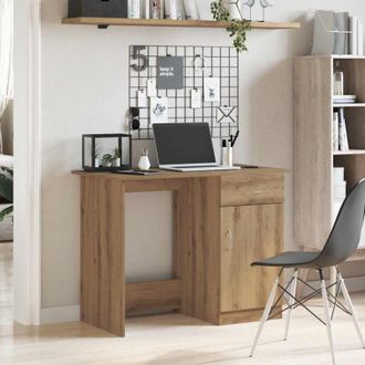 vidaXL Vidaxl - Bureau ch&ecirc;ne artisanal 100x50x76 cm bois ding&eacute;nierie