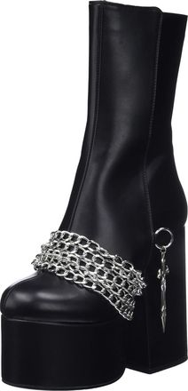 Lamoda Damen Awkward Lies Ankle Boot, Black Pu, 41 EU