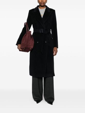 Tagliatore Wool Double-Breasted Coat - Black