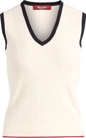 Max Mara Femme, Pulls, Blanc, Taille: 38 FR V-neck Tricots