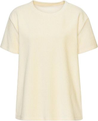 Buffalo T-Shirt mit weicher Cord-Struktur
