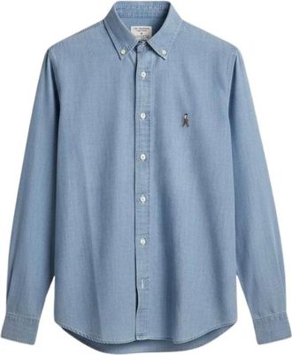 Roy Rogers Homme, Chemises, Bleu, Taille: XL Denim Chambray Shirt