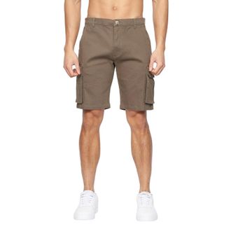 Crosshatch Frentons Cargo-Shorts f&uuml;r Herren (Khaki-Braun)